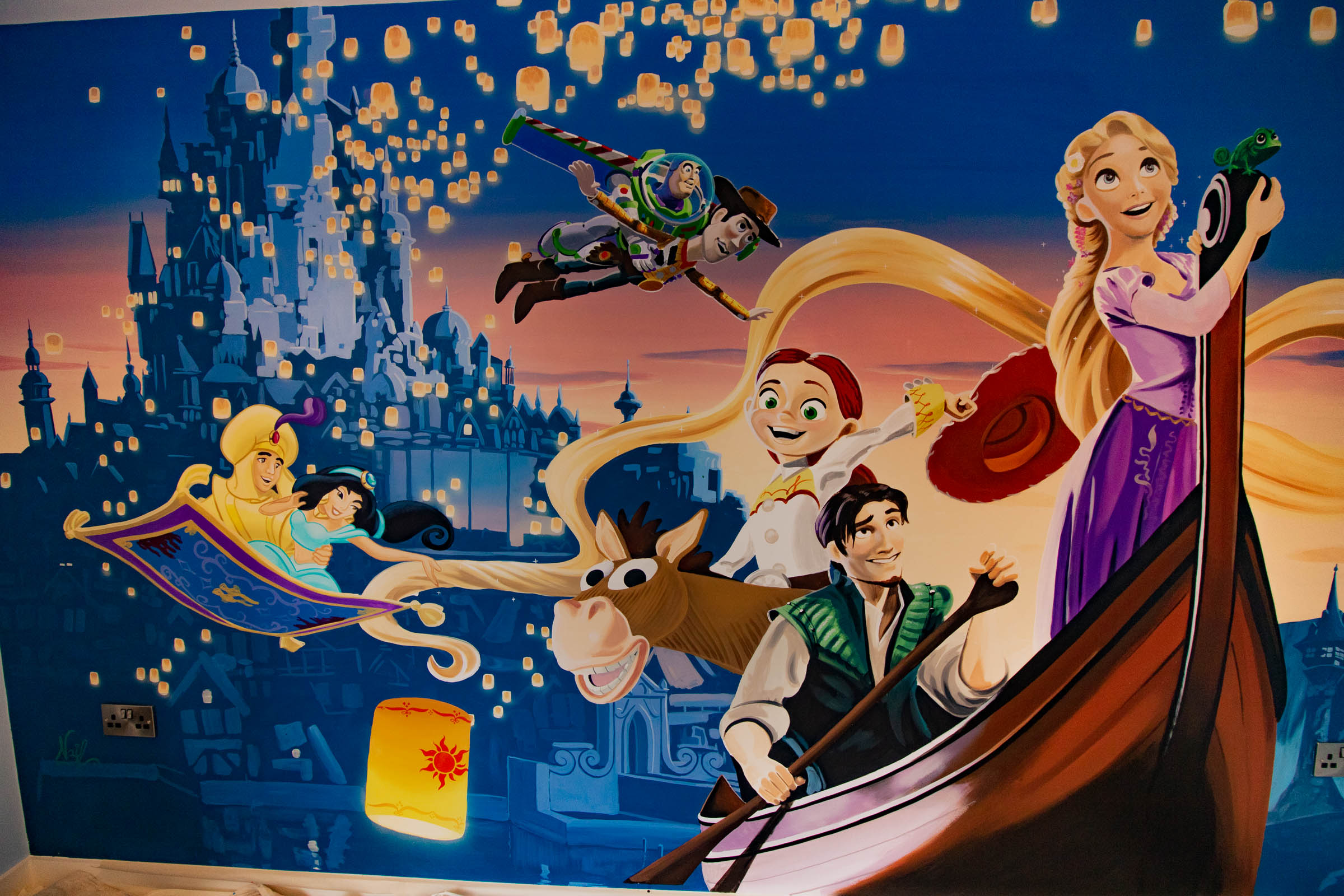 Disney Tangled Mural | Handpainted Murals by Neil